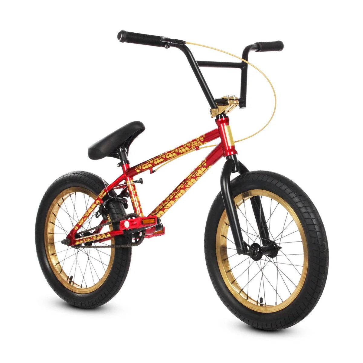 Elite Pee Wee 18" Bike Red Gold Skully BMX Bikes – The Secret BMX Shop