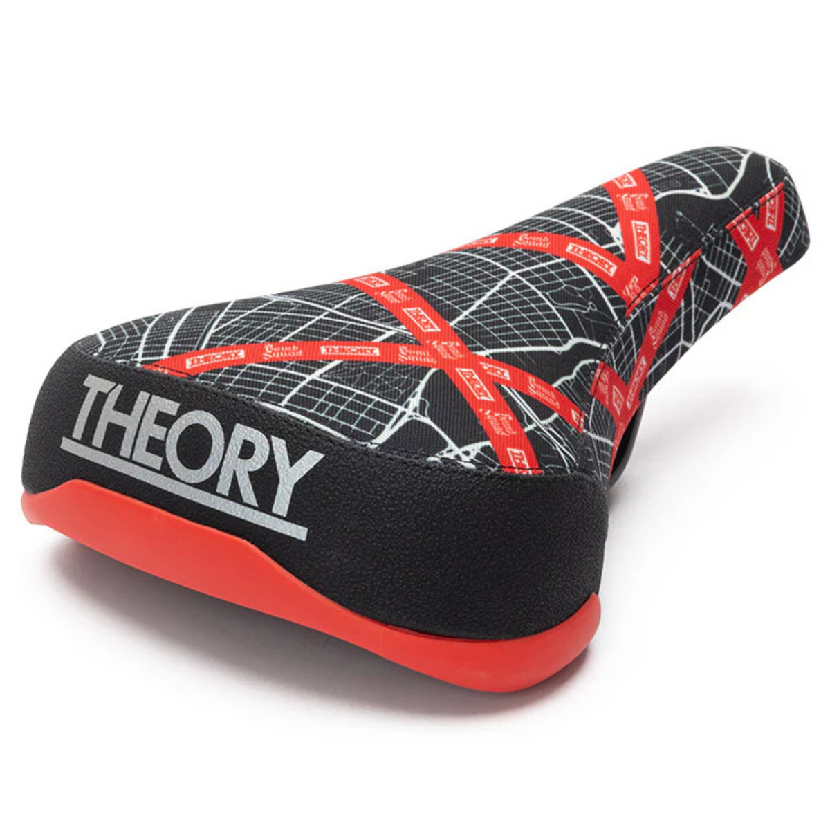 Theory x Bombsquad Railed Seat Black Red BMX Seats – The Secret BMX Shop